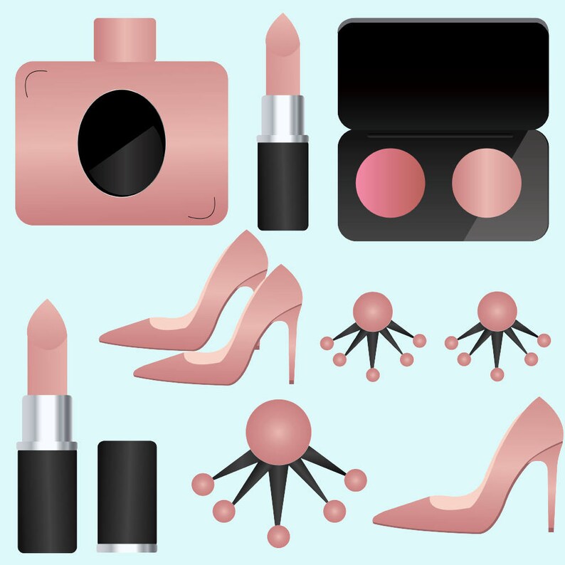 Women Accessories Black Dress Clipart Fashion Clip Art - Etsy