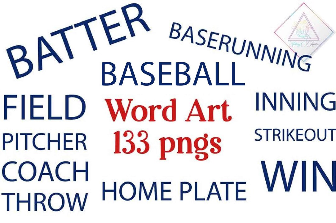 Baseball Word Art, Softball Wordart, Words Overlay, Sport Clipart ...