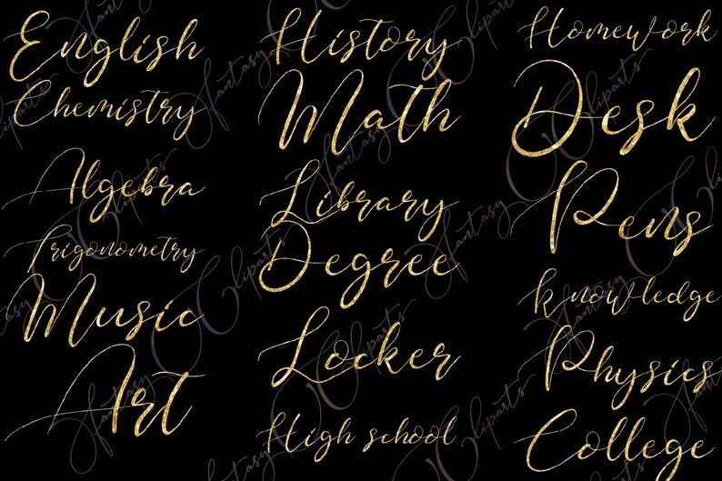 School Word Art Back to School Fantasy Cliparts High School - Etsy