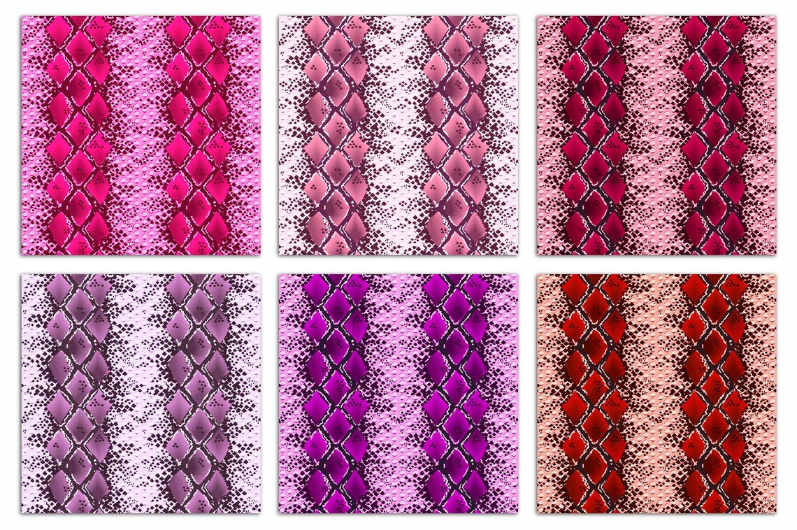 Snake Textures Digital Paper Seamless Pattern Animal - Etsy