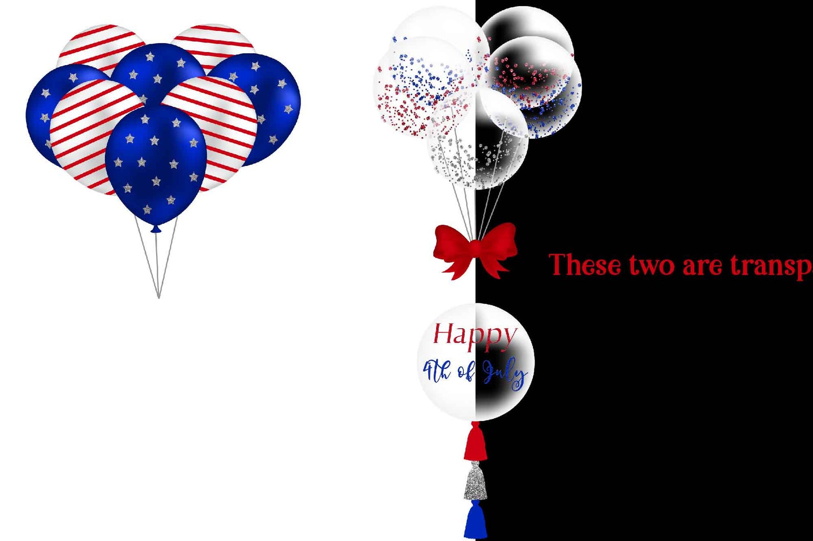 4th of July Balloons Balloon Clipart Independence Day - Etsy