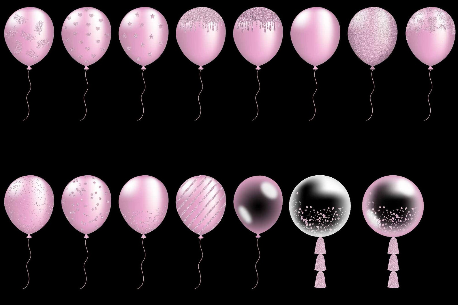 Baby Pink Balloons Balloon Clipart Baby Shower Party - Etsy