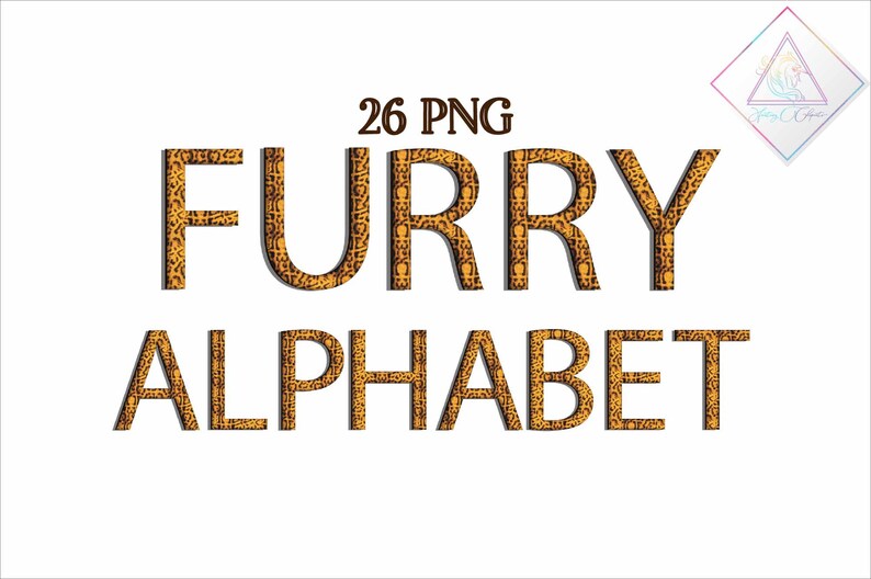Furry Alphabet Realistic Fur Letters Clipart Letter - Etsy