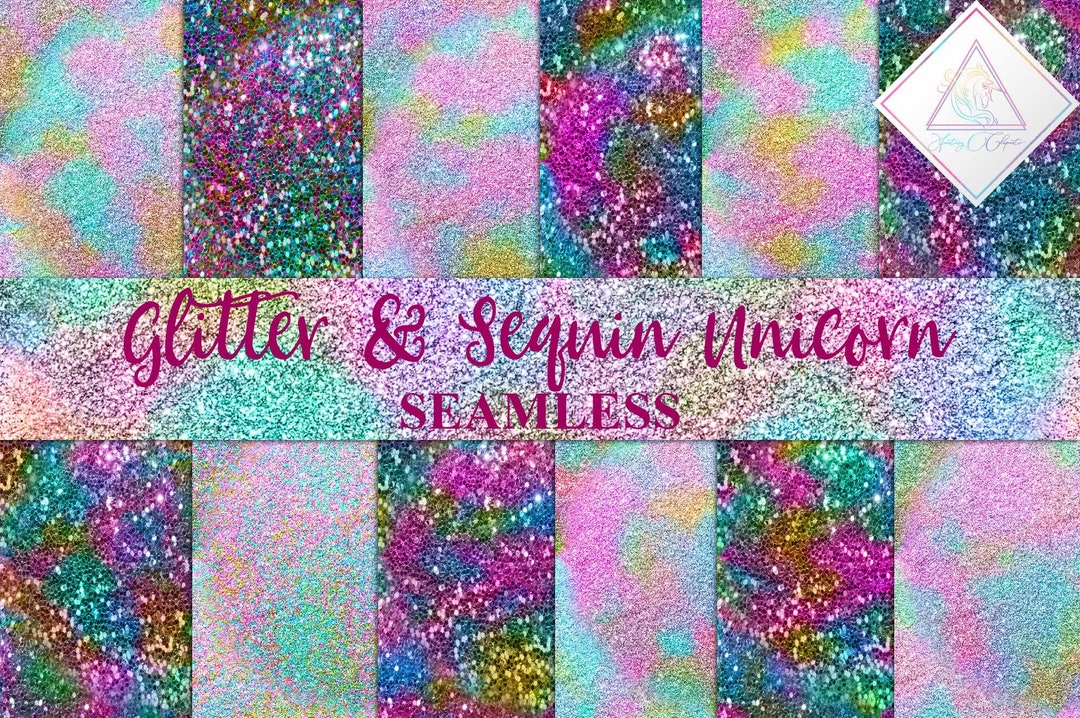 Unicorn Colors, Digital Paper, Seamless Patterns, Pastel Rainbow ...