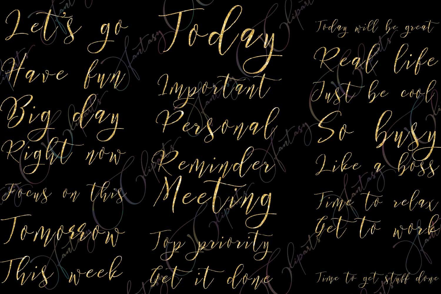 Every Day Plans Word Art Clipart Planning Overlays Plans - Etsy