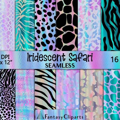 Rainbow Leopard Digital Paper Pack Neon Cheetah Print - Etsy