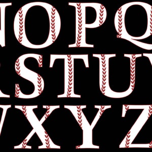 Baseball Alphabet, Ball Letters, Letter Overlay, Sports Clipart, Abc ...