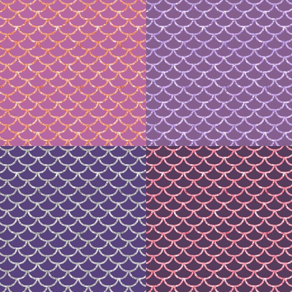 Purple Mermaid Scale Lilac Mermaid Scales Geometric Pattern | Etsy