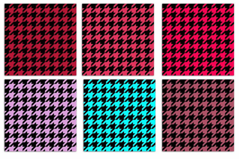 Houndstooth Pattern Digital Paper Seamless Patterns - Etsy