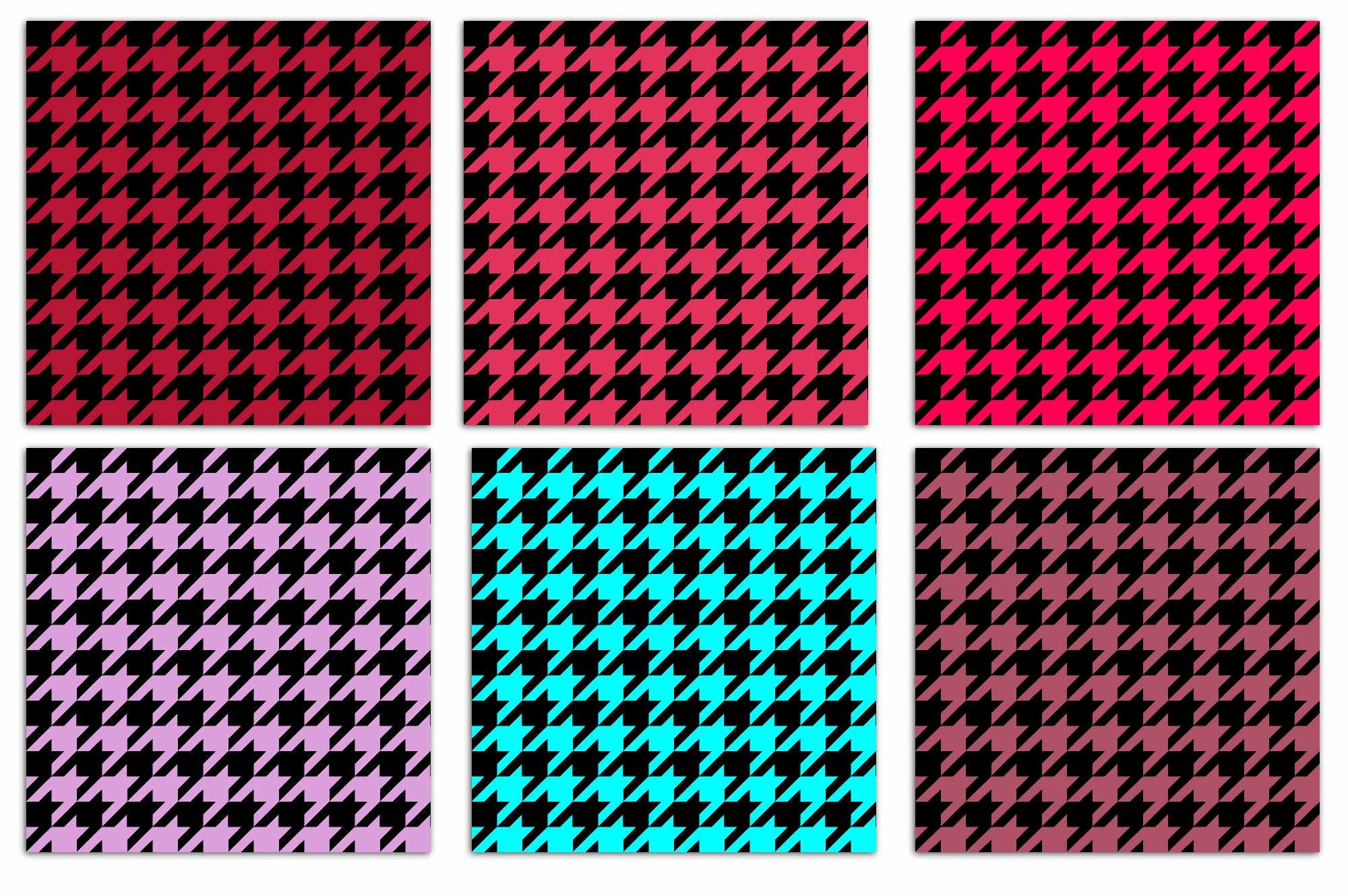 Houndstooth Pattern Digital Paper Seamless Patterns - Etsy