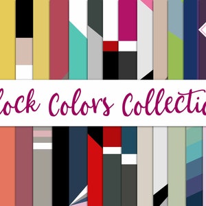 Block Colors Digital Paper Plain Bright Vivid Colorful - Etsy
