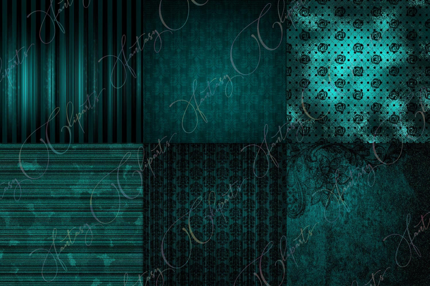 Turquoise grunge digital paper gothic backgrounds victorian | Etsy