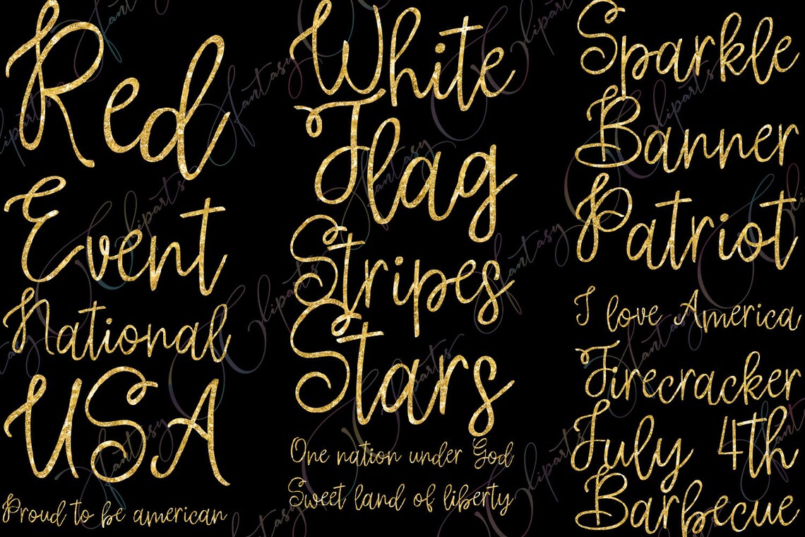 Independence Day Word Art Fourth of July Wordart in Png 4th - Etsy