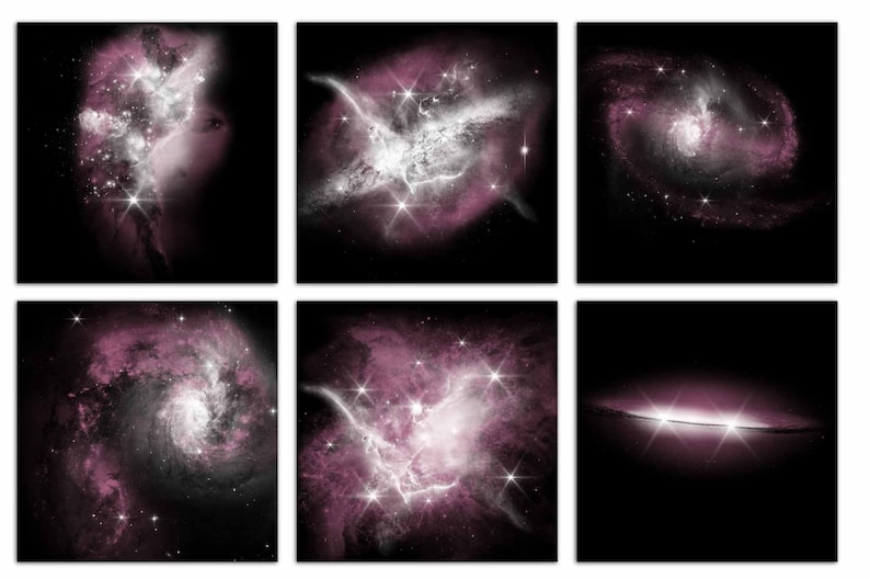 Supernova Rose Gold Galaxy Digital Paper Whimsical | Etsy