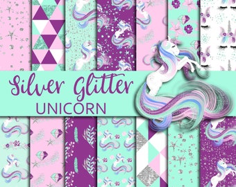 Unicorn Digital Paper | Etsy