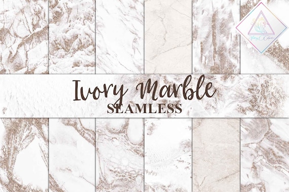 Ivory Marble Digital Paper Seamless Patterns Glitter Agate - Etsy