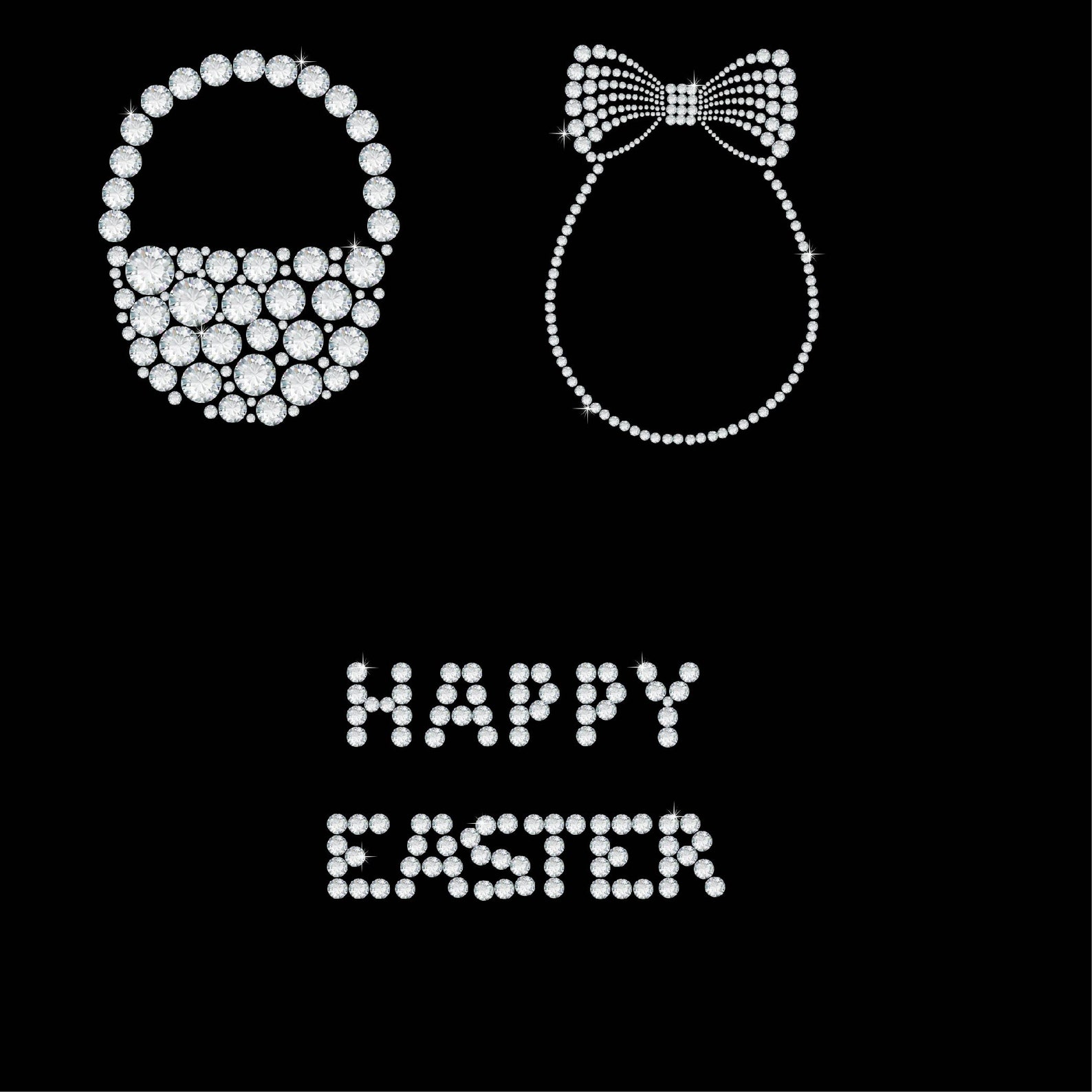 Easter Diamond Diamond Cross Easter Clipart Bunny Graphics - Etsy