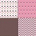 Pink and Brown Paper Digital Paper Pink Paper Pack Brown - Etsy