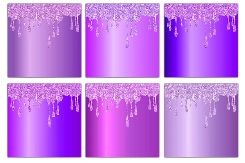 Purple Drips Drippings Textures Liquid Glitter Digital - Etsy