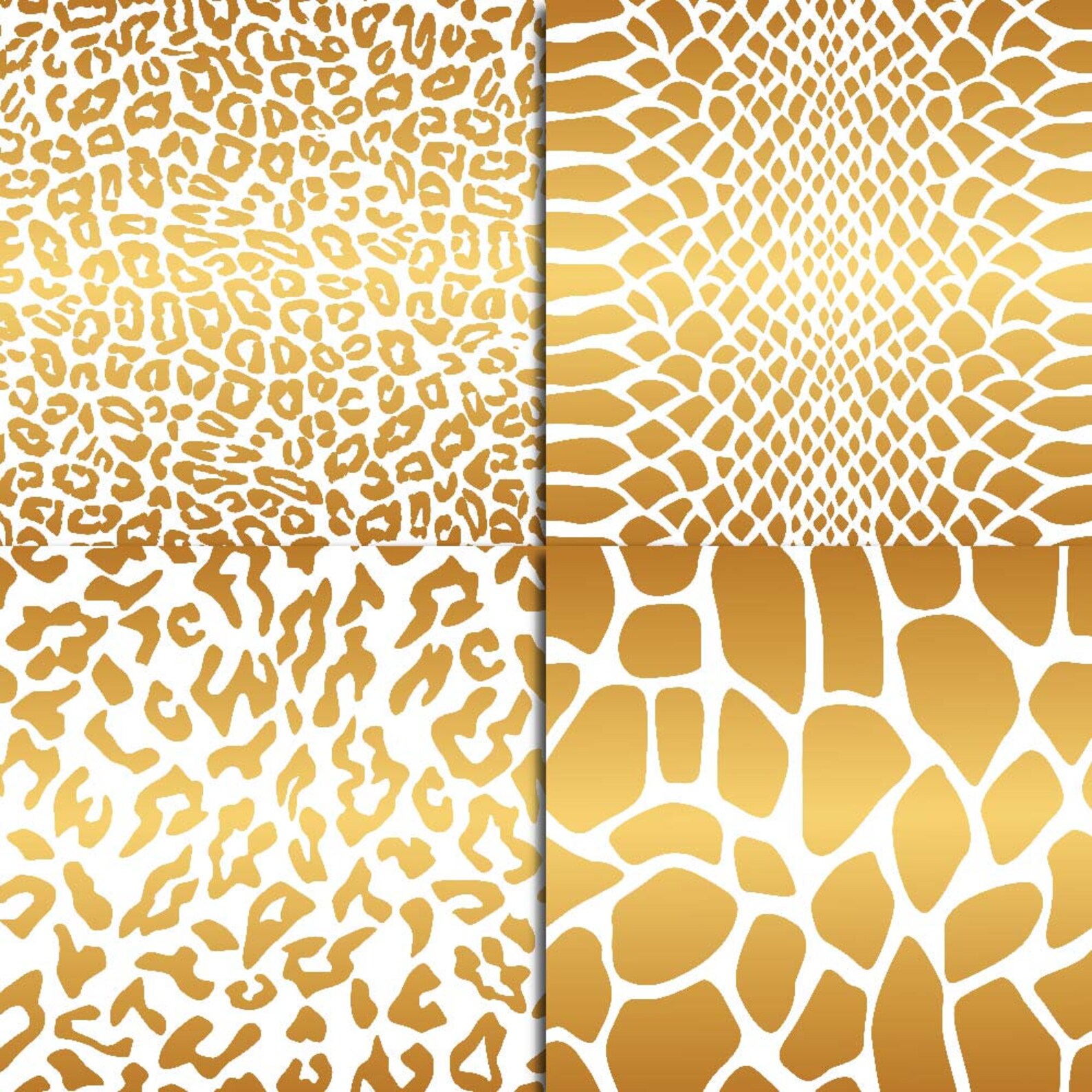 Gold animal printdigital paper animal skin snake crocodile | Etsy