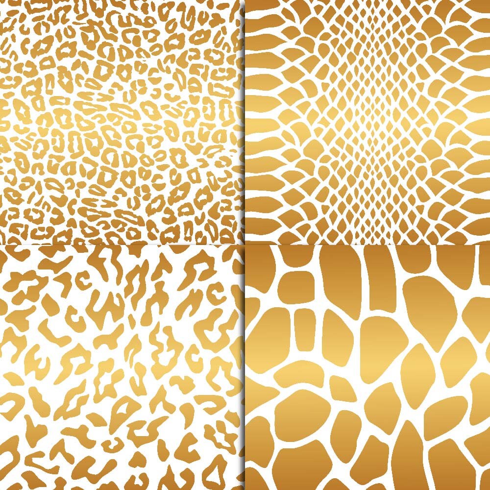 Gold animal printdigital paper animal skin snake crocodile | Etsy
