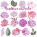 Hand Drawn Watercolor Roses Clipart Set Watercolour Floral - Etsy