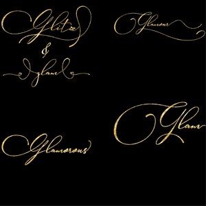 Glam Word Art, Glamorous Clipart, Common Phrases, Golden Lettering ...