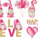 Valentines Day Gnomes Clipart Nordic Scandinavian Pink - Etsy