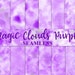 Magic Clouds, Digital Paper, Purple Watercolor, Lilac Watercolour ...