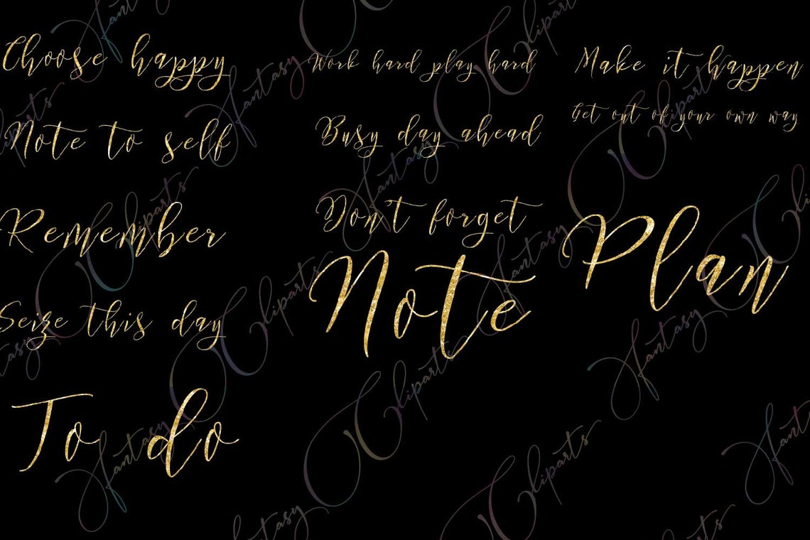 Every Day Plans Word Art Clipart Planning Overlays Plans - Etsy