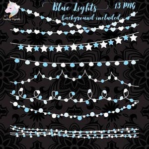 Huge Bundle String of Lights Clipart, Lights of Strings Graphics Clip ...