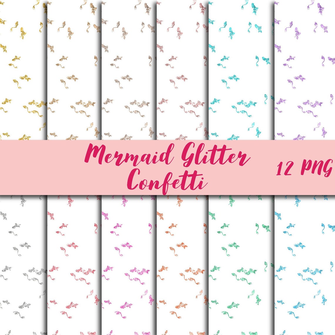 Mermaid Glitter Confetti Overlay Glitter Confetti Siren - Etsy