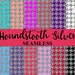 Silver Glitter Houndstooth Pattern Digital Paper Seamless - Etsy