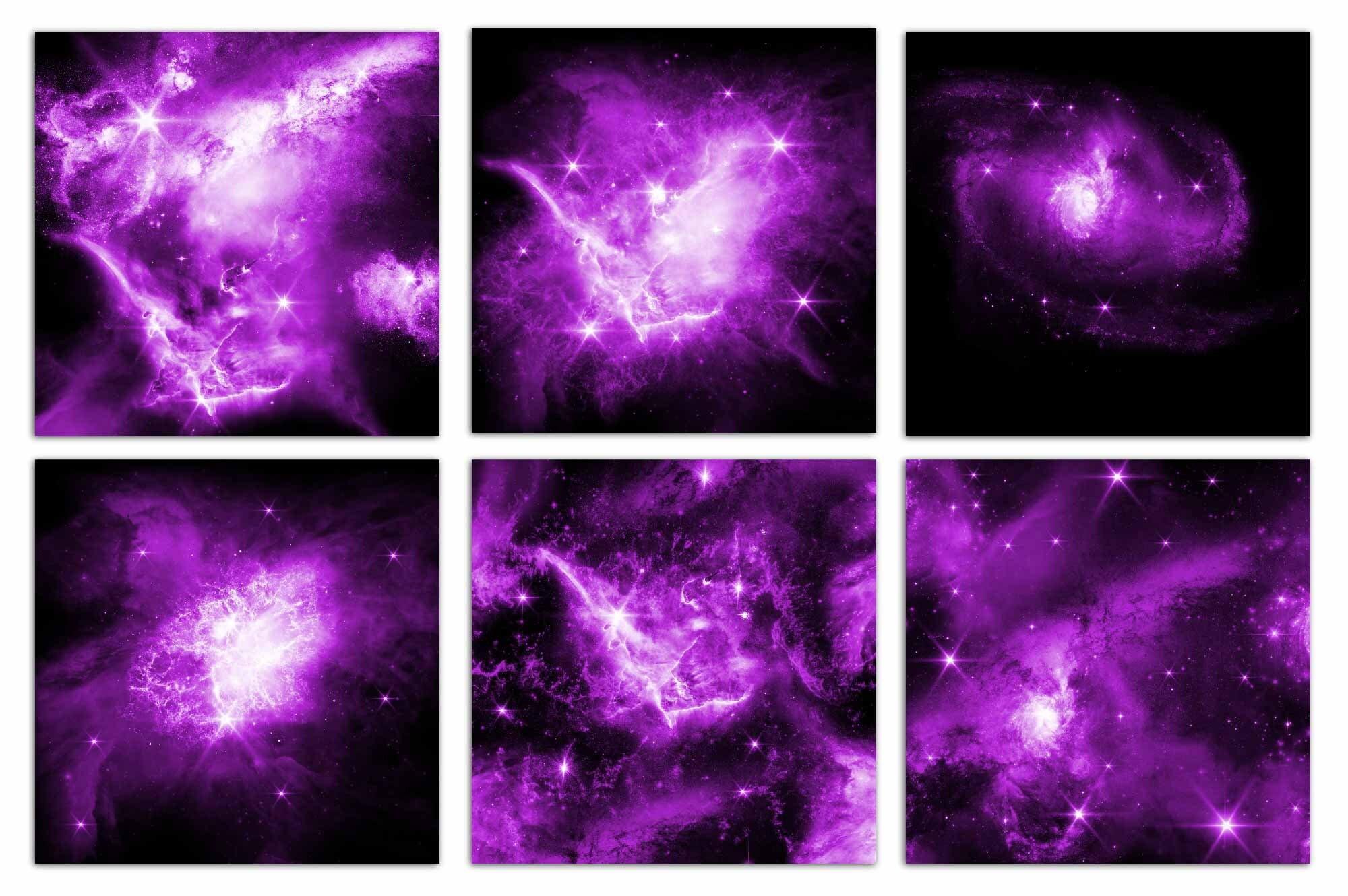 Purple Supernova Galaxy Digital Paper Galactic Explosion - Etsy