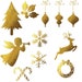 Gold Foil Christmas, Christmas Clipart, Gold Deer Silhouette, Golden ...