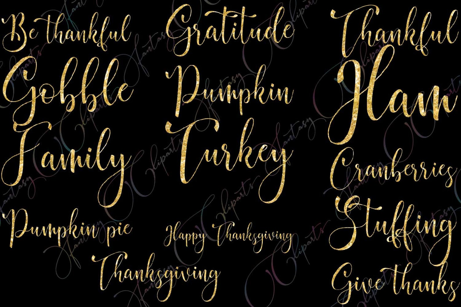 Thanksgiving Sayings Give Thanks Clipart Turkey Gobble Png | Etsy