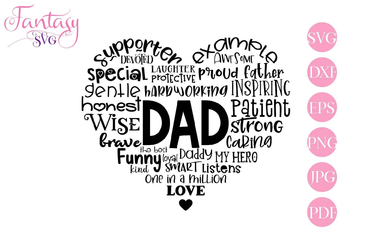 Happy Fathers Day Word Clip Art
