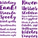 Halloween Word Art Purple Glitter Common Phrases Trick or - Etsy