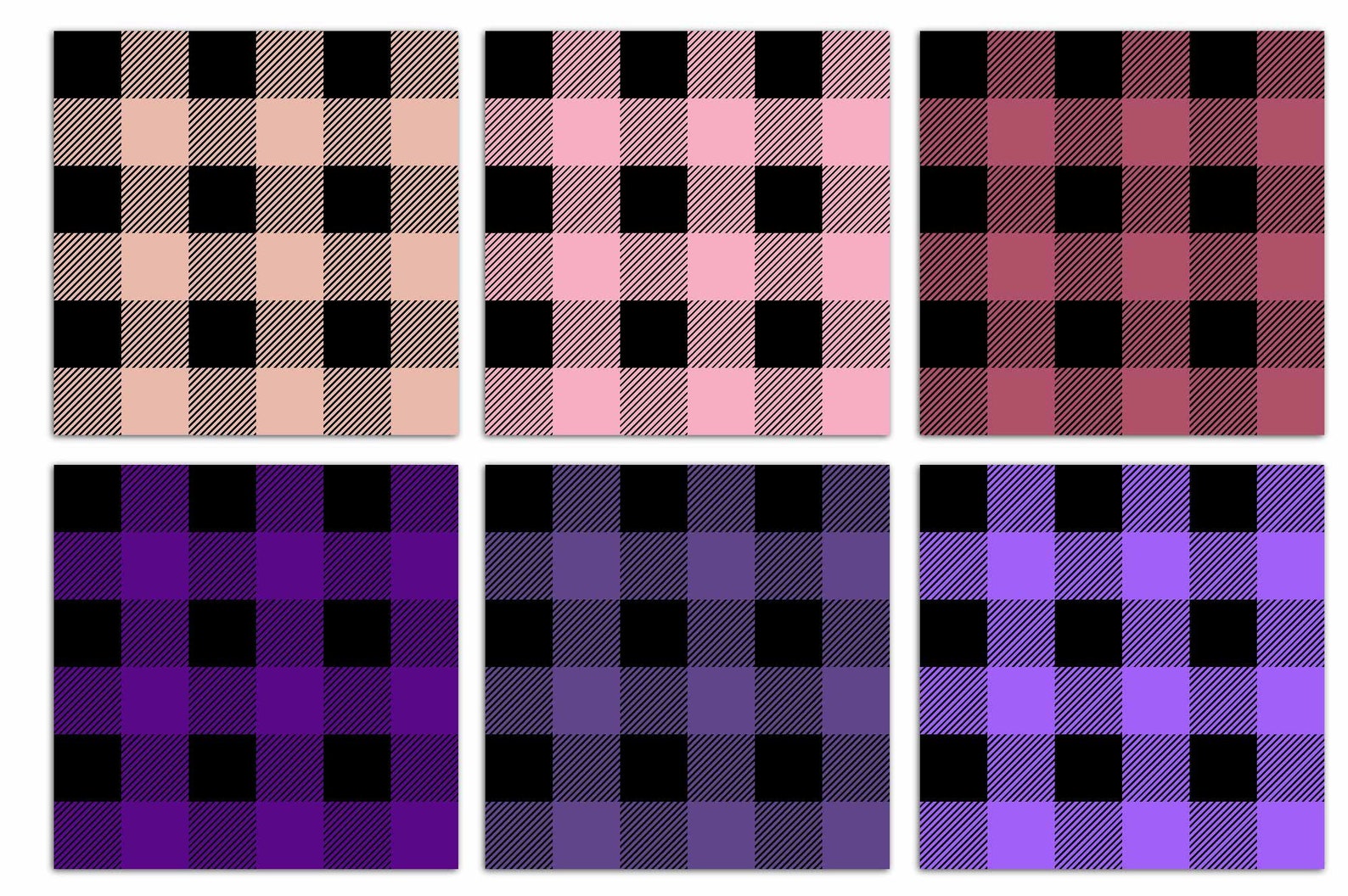 Buffalo Plaid Seamless Patterns Tartan Digital Paper | Etsy