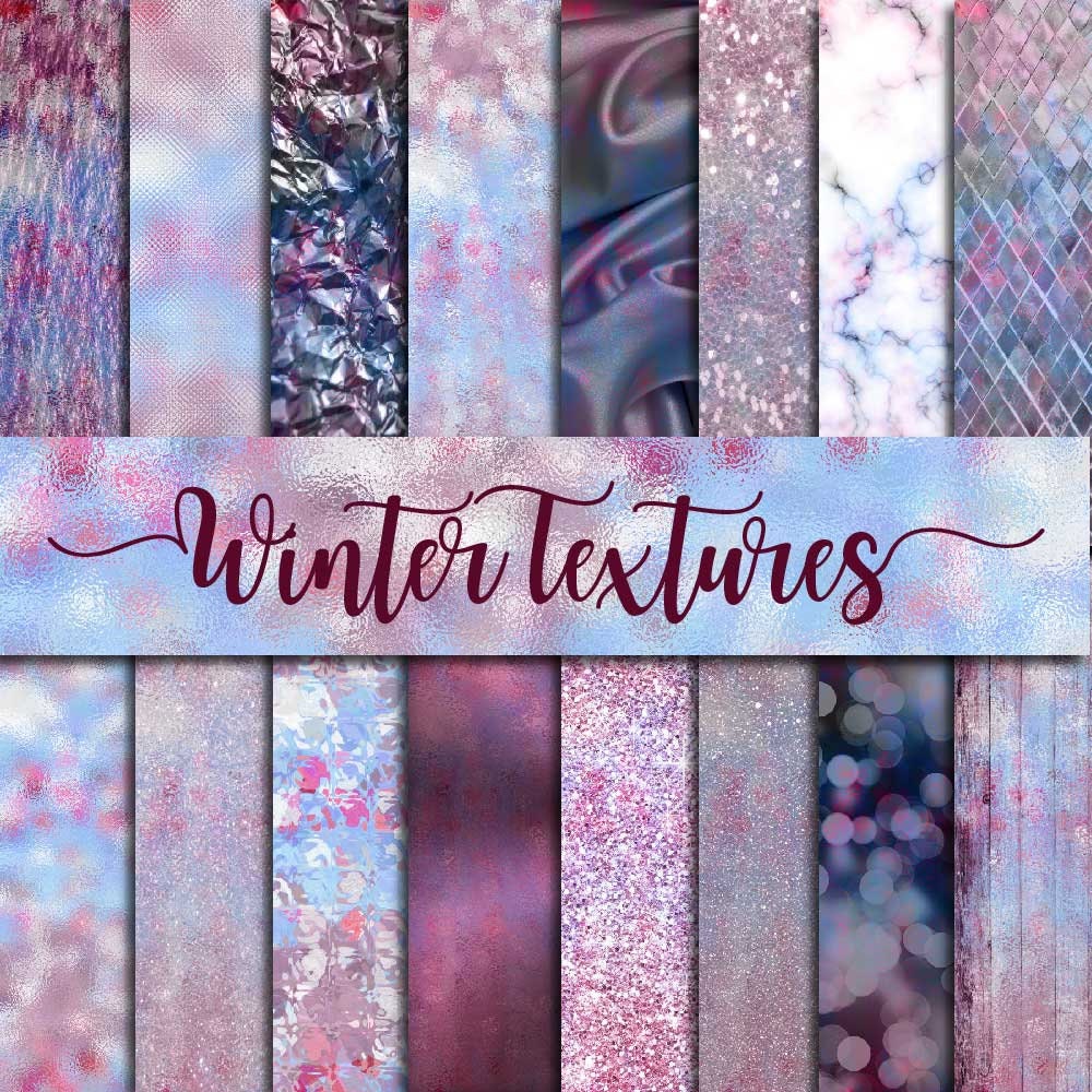 Winter textures blue christmas digital paper abstract | Etsy