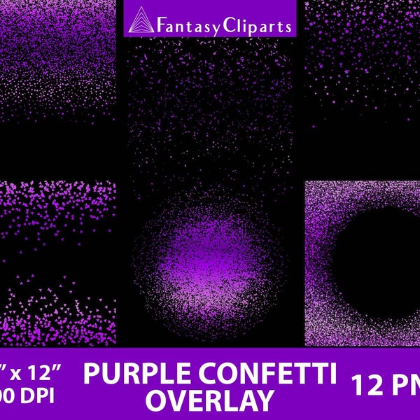 Purple Confetti - Etsy
