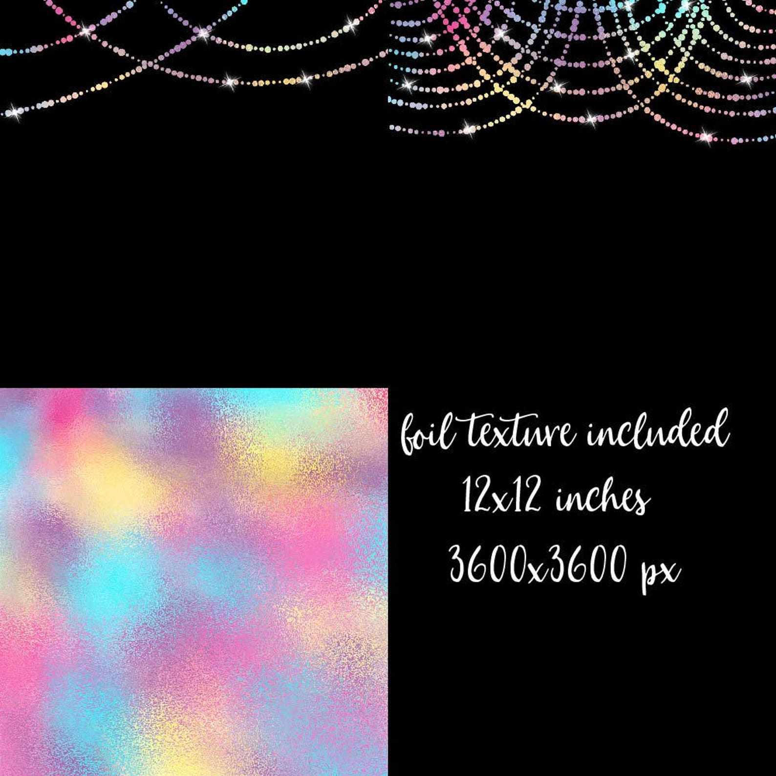 Unicorn Colors String Lights Clipart Chandelier Clip Art | Etsy