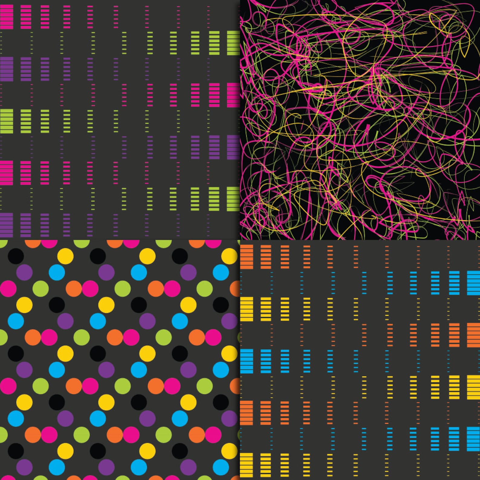 Neon Paper Pack Neon Digital Paper Colorful Backgrounds - Etsy
