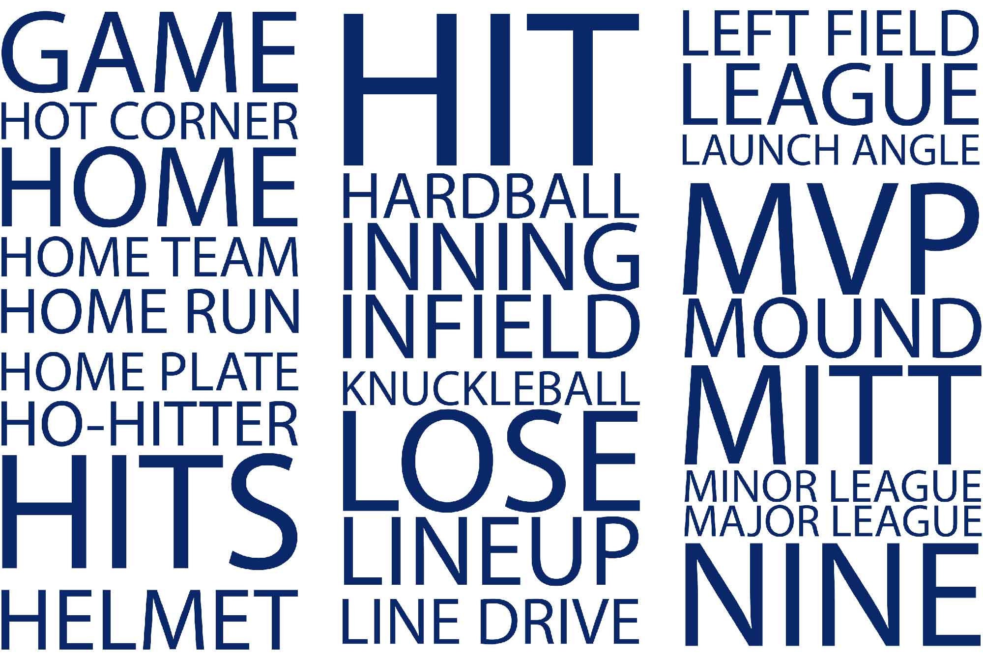 Baseball Word Art Softball Wordart Words Overlay Sport - Etsy