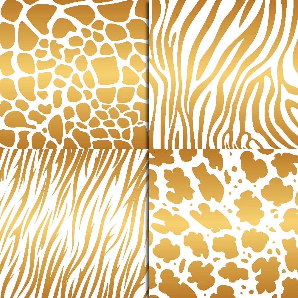 Gold animal printdigital paper animal skin snake crocodile | Etsy