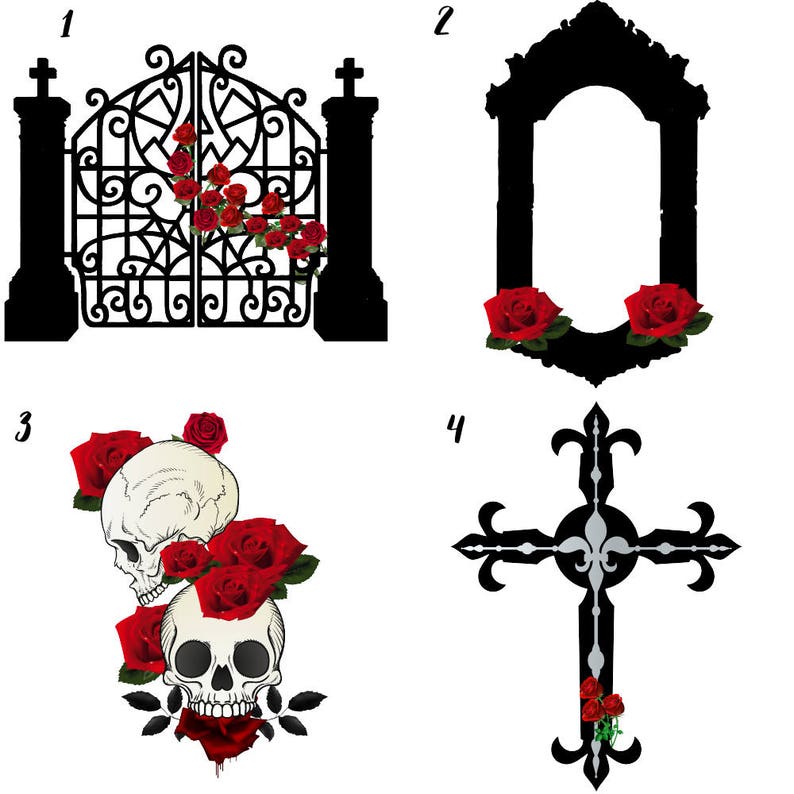 Gothic Clipart Set Gothic Halloween Gothic Victorian Art - Etsy
