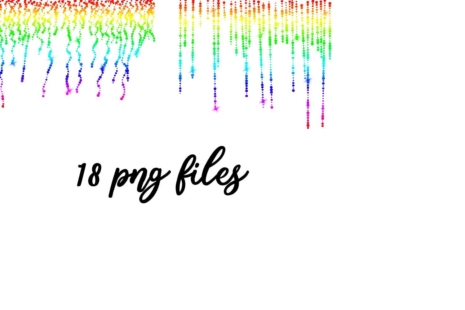 Rainbow colors string lights clipart chandelier clip art | Etsy