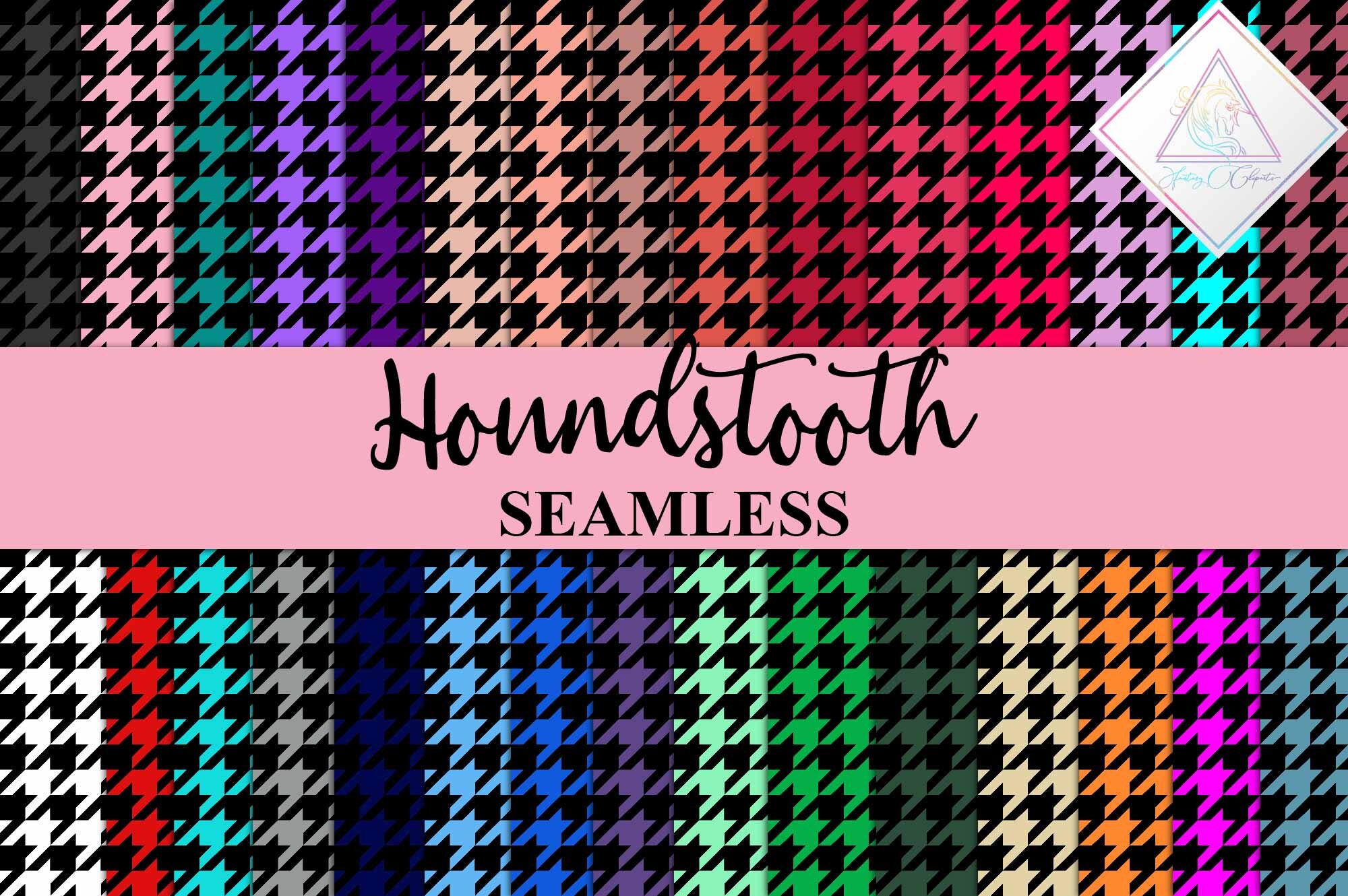 Houndstooth Pattern Digital Paper Seamless Patterns - Etsy