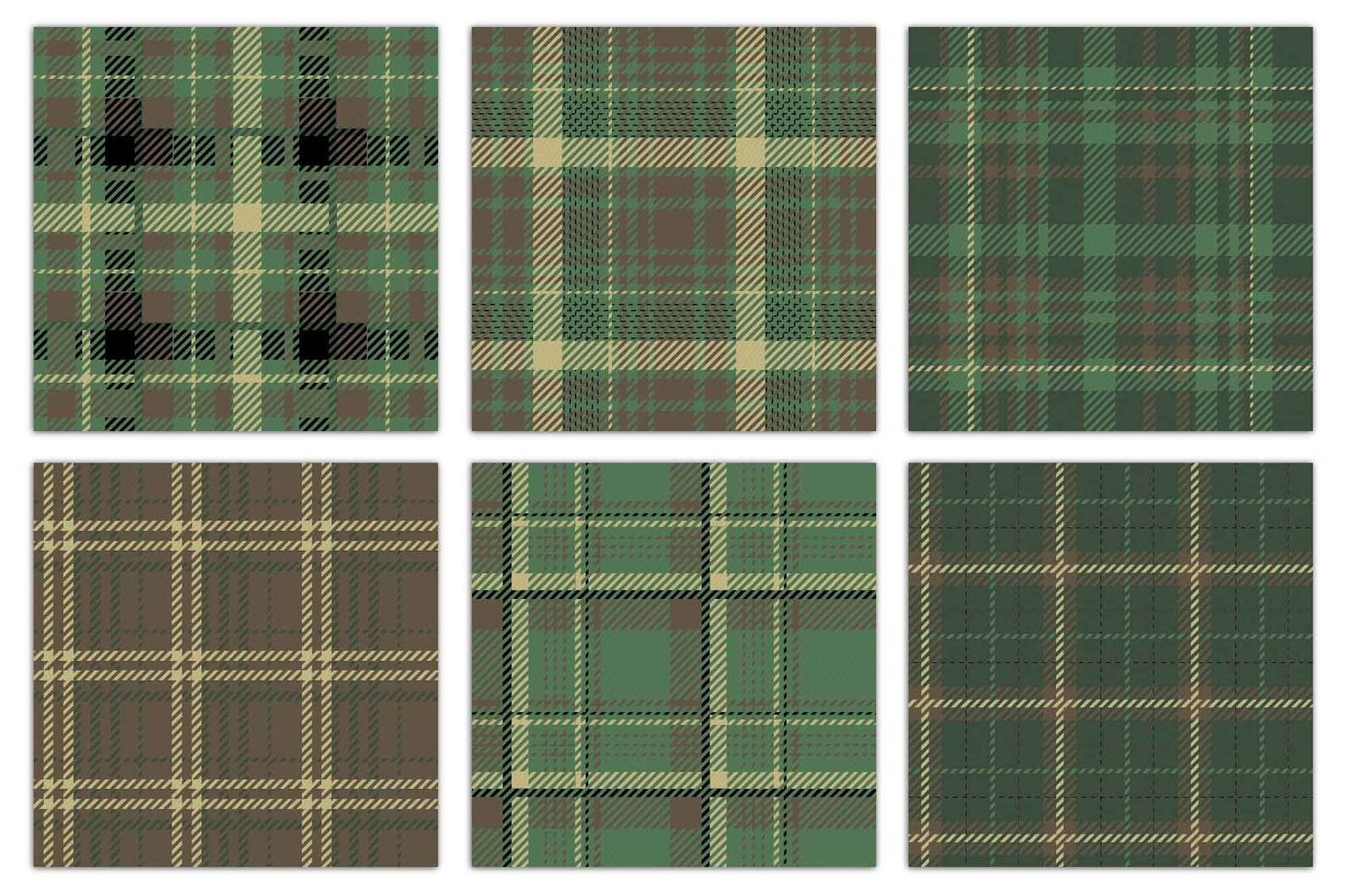 Camo Plaid Digital Paper Army Backgrounds Military - Etsy