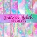 Unicorn Bokeh Digital Paper Rainbow Pastel Blurry - Etsy
